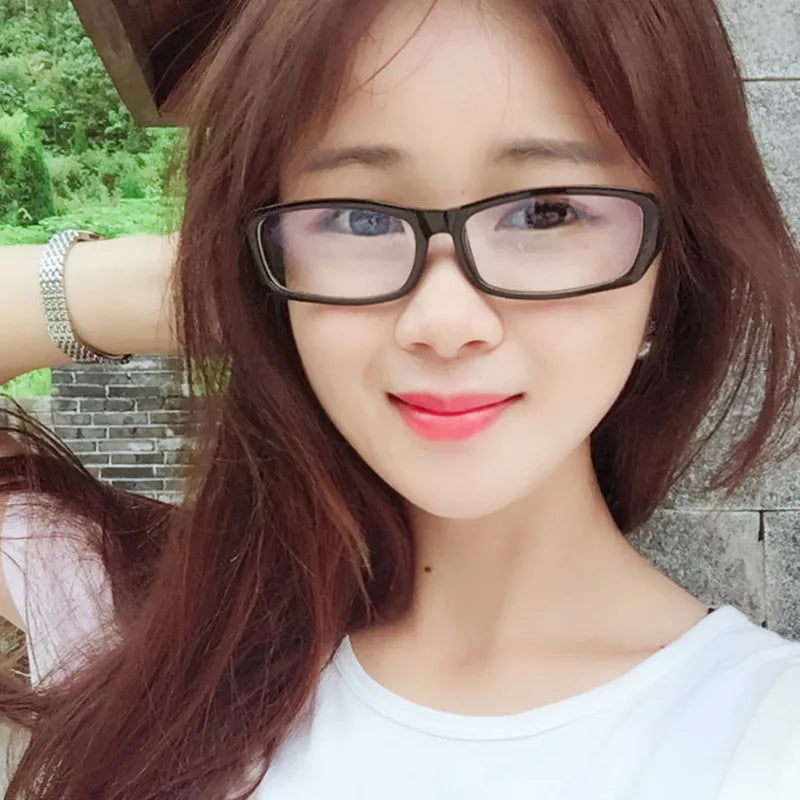 Womens Office Siren Rectangle Black Frame Bayonetta Glasses – The ...