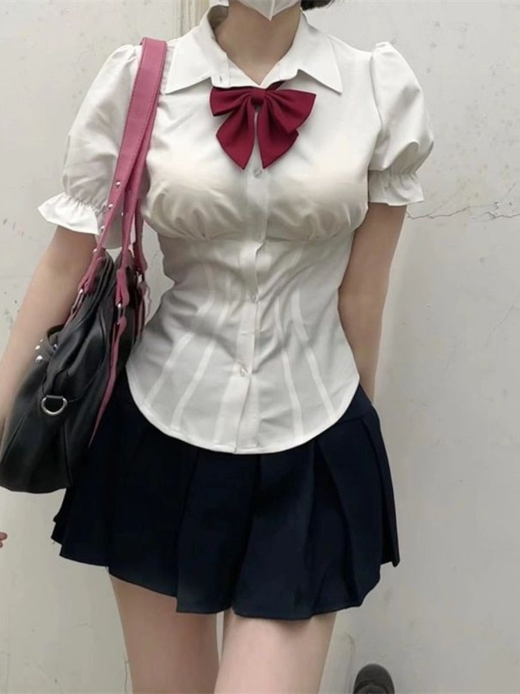 Harajuku Japanese Fashion School Uniform Horror Game Protagonist Slim ...
